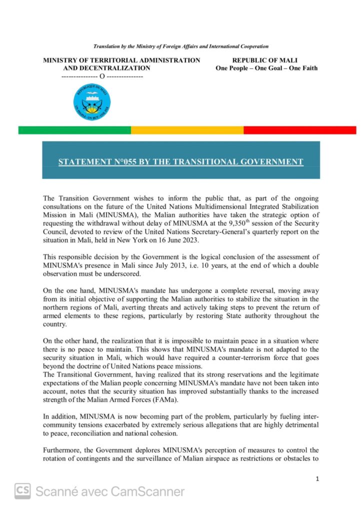 Merkposten Mali: Bamako will UN-Mission rauswerfen – Augen geradeaus!