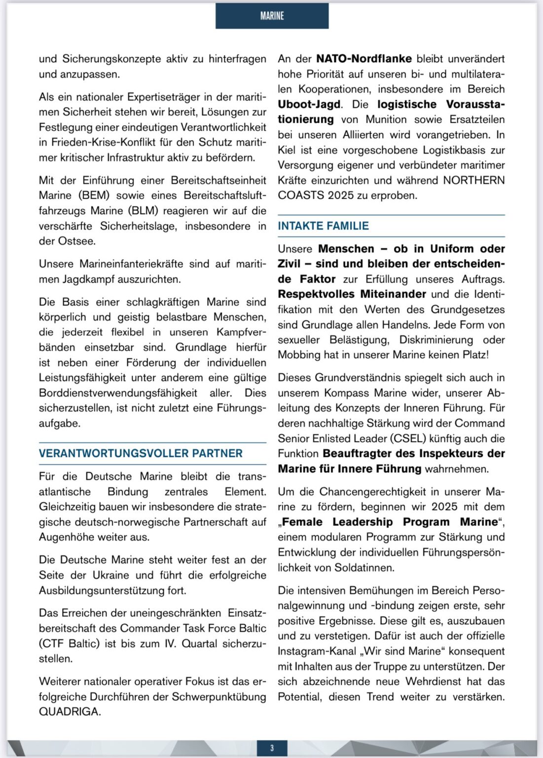 Commander’s Intent der Marine: Kriegstüchtig bis 2029 – Augen geradeaus!